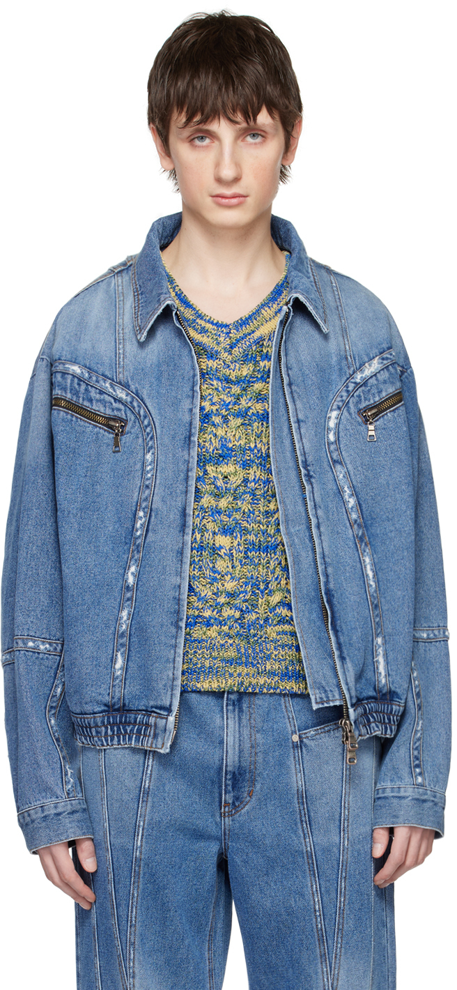 Andersson Bell Blue Zip Denim Jacket Andersson Bell