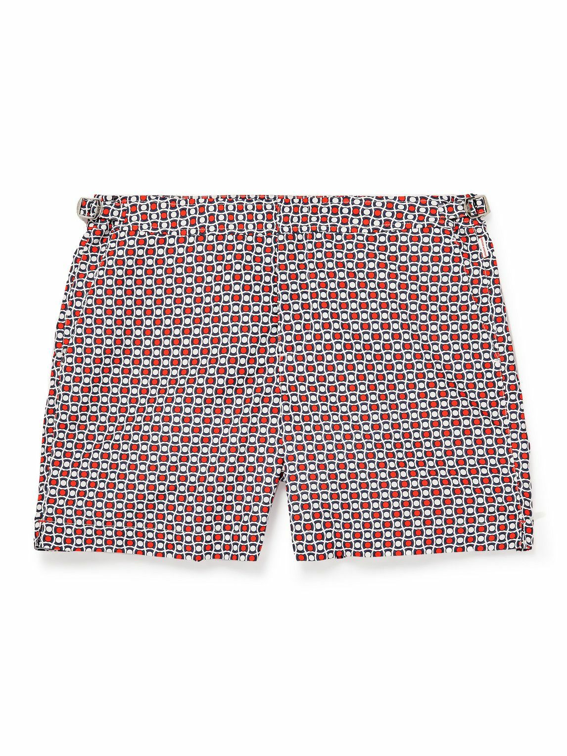 Orlebar Brown - Bulldog Mid-Length Printed Recycled Swim Shorts - Red ...