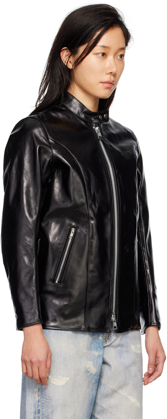 Our Legacy Black Zip Beast Leather Jacket Our Legacy