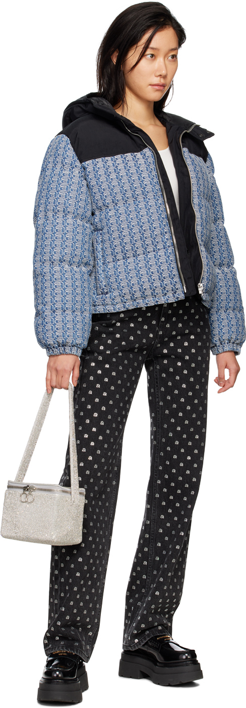 Alexander Wang Blue Colorblock Puffer Jacket Alexander Wang