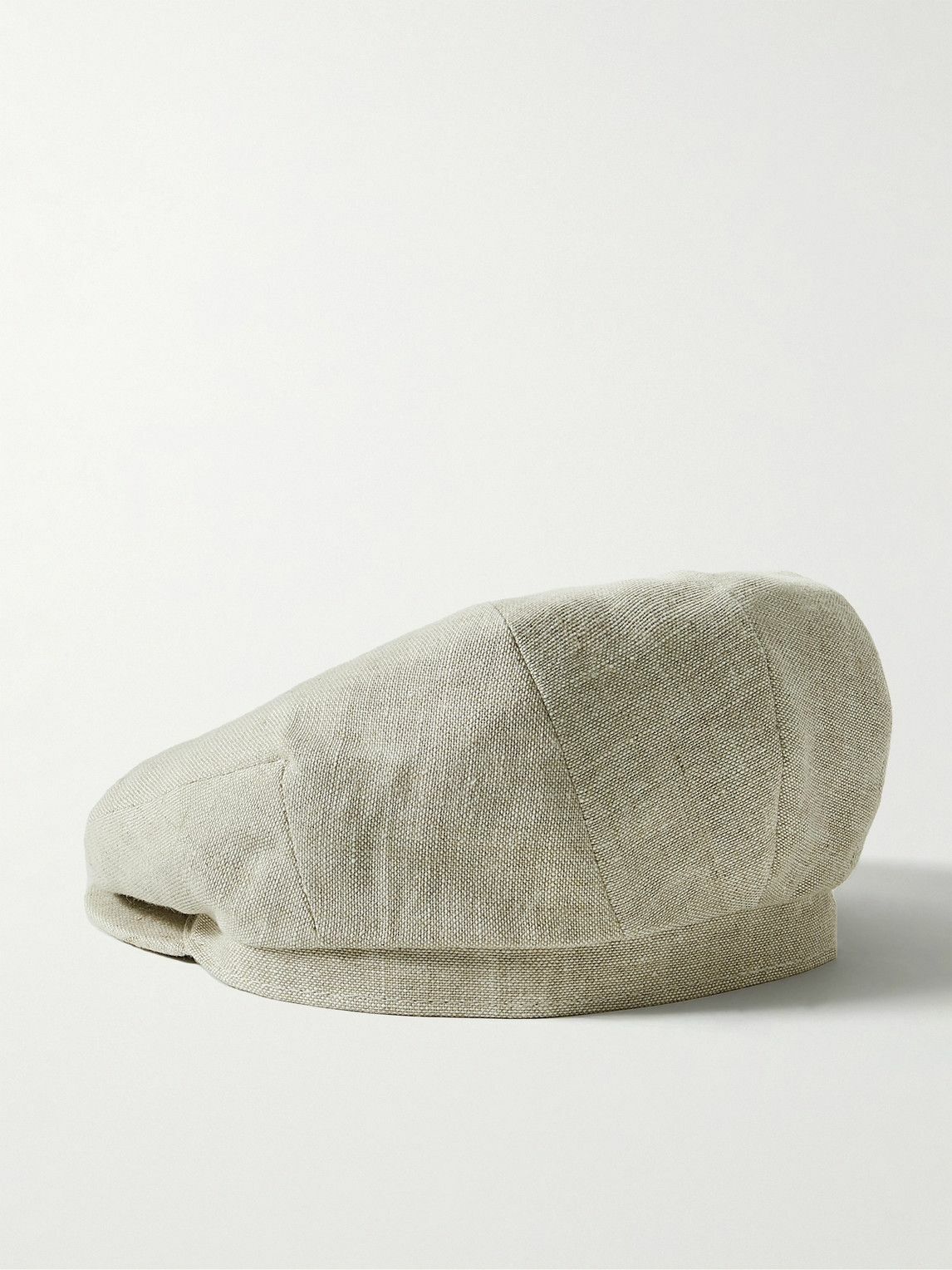 Lock & Co Hatters - Cannes Linen Flat Cap - Neutrals Lock & Co Hatters