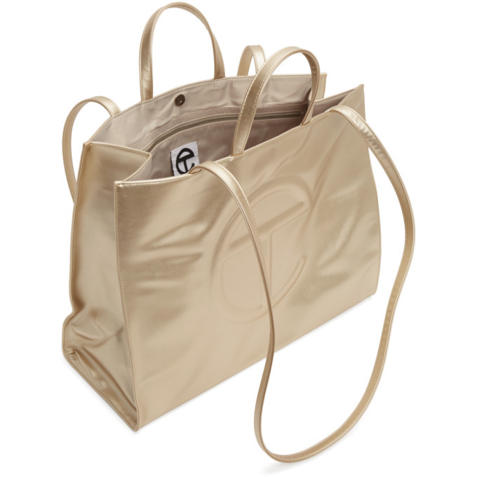 Telfar Gold Large Shopping Tote Telfar