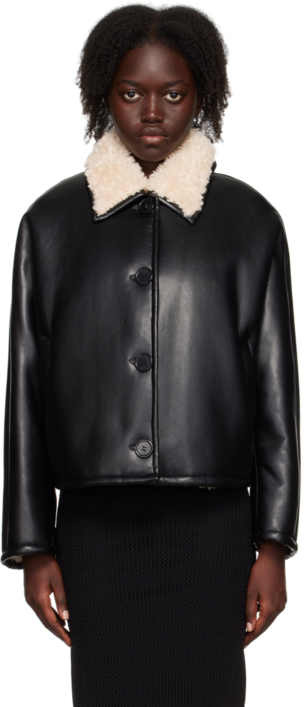 Stand Studio Black Amelie Faux-Leather Jacket Stand Studio