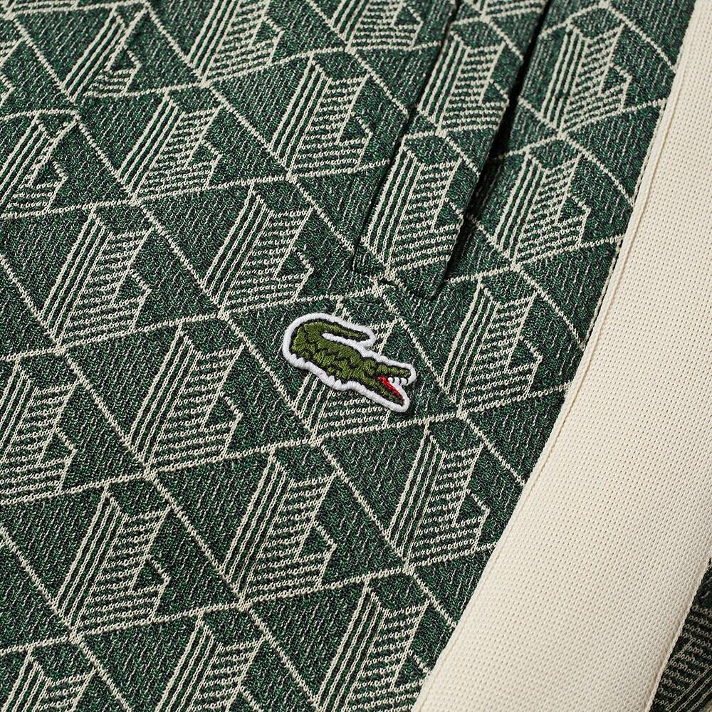 Lacoste Men's Geometric Monogram Track Pant in Green/Wood Shaving Lacoste