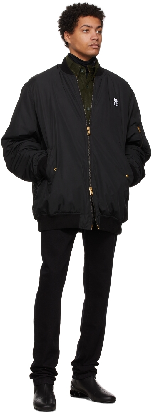 Raf Simons Black Smiley Edition Bomber Jacket Raf Simons