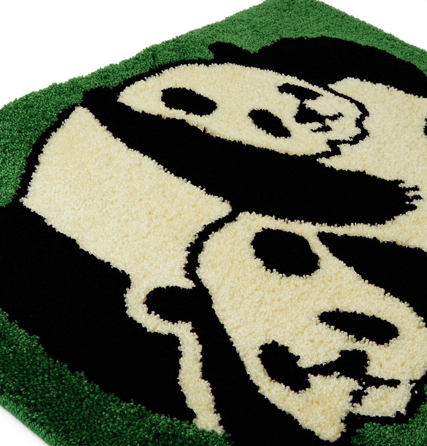 Flagstuff - Noko Panda-Jacquard Rug - Green Flagstuff