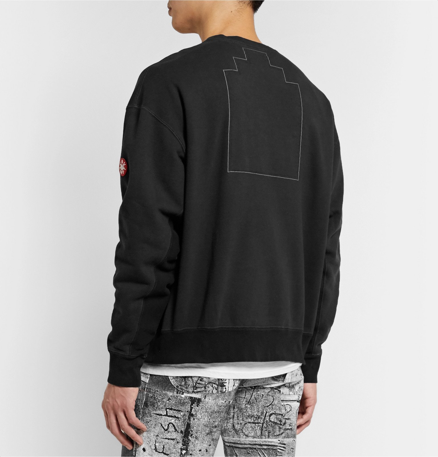 Cav Empt - Logo-Appliquéd Printed Loopback Cotton-Jersey Sweatshirt ...