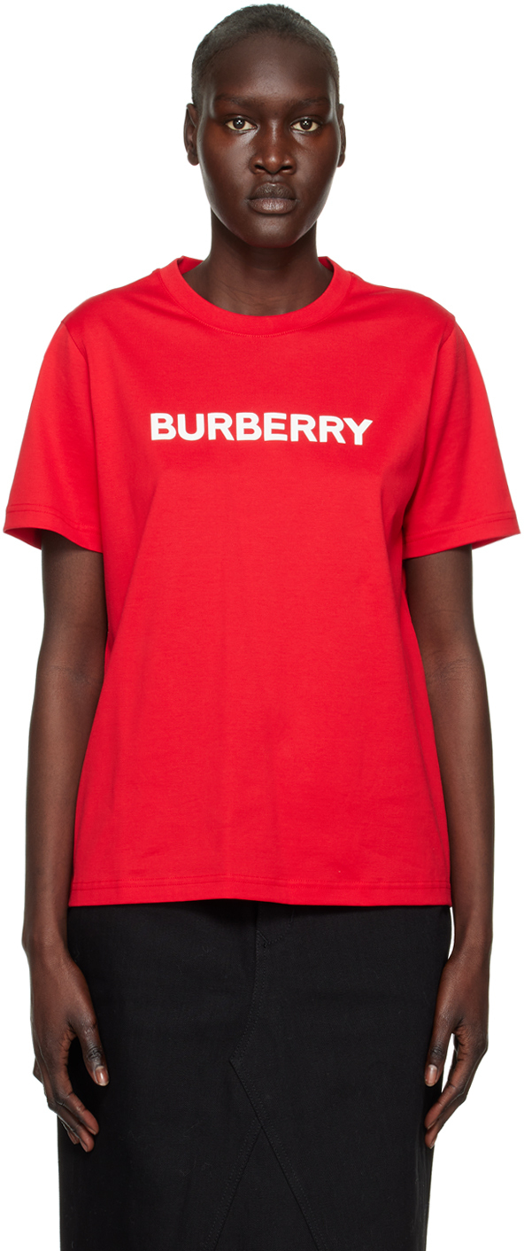 Burberry Red Printed T-Shirt Burberry