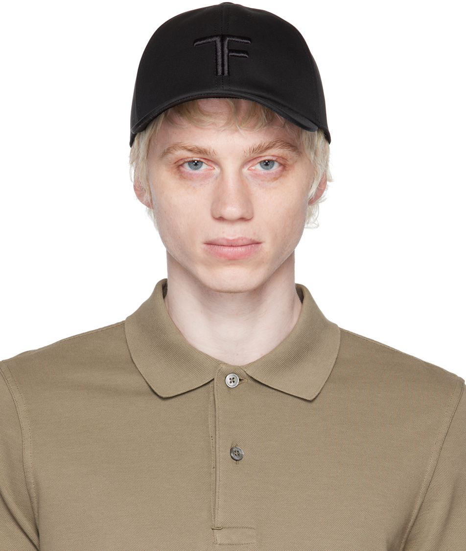 TOM FORD Black Embroidered Cap TOM FORD