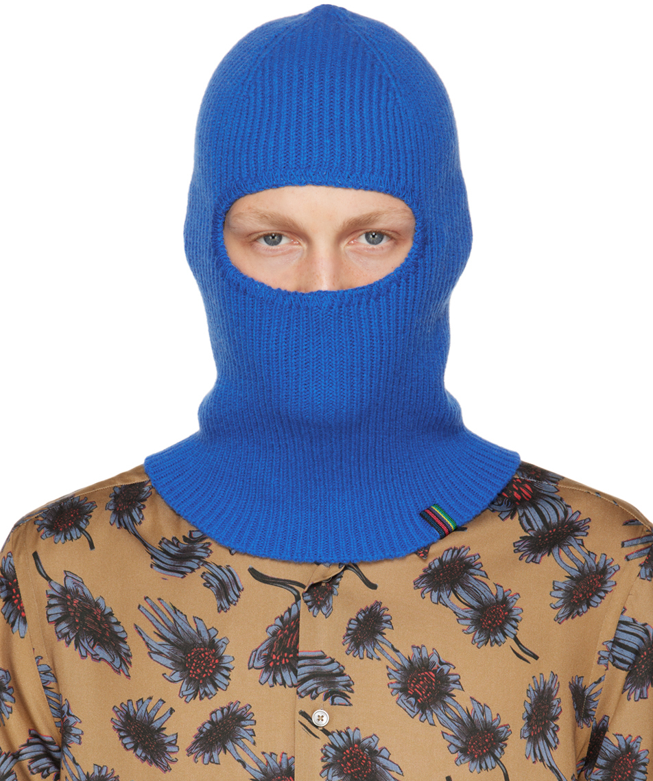 PS by Paul Smith Blue Ribbed Balaclava PS by Paul Smith