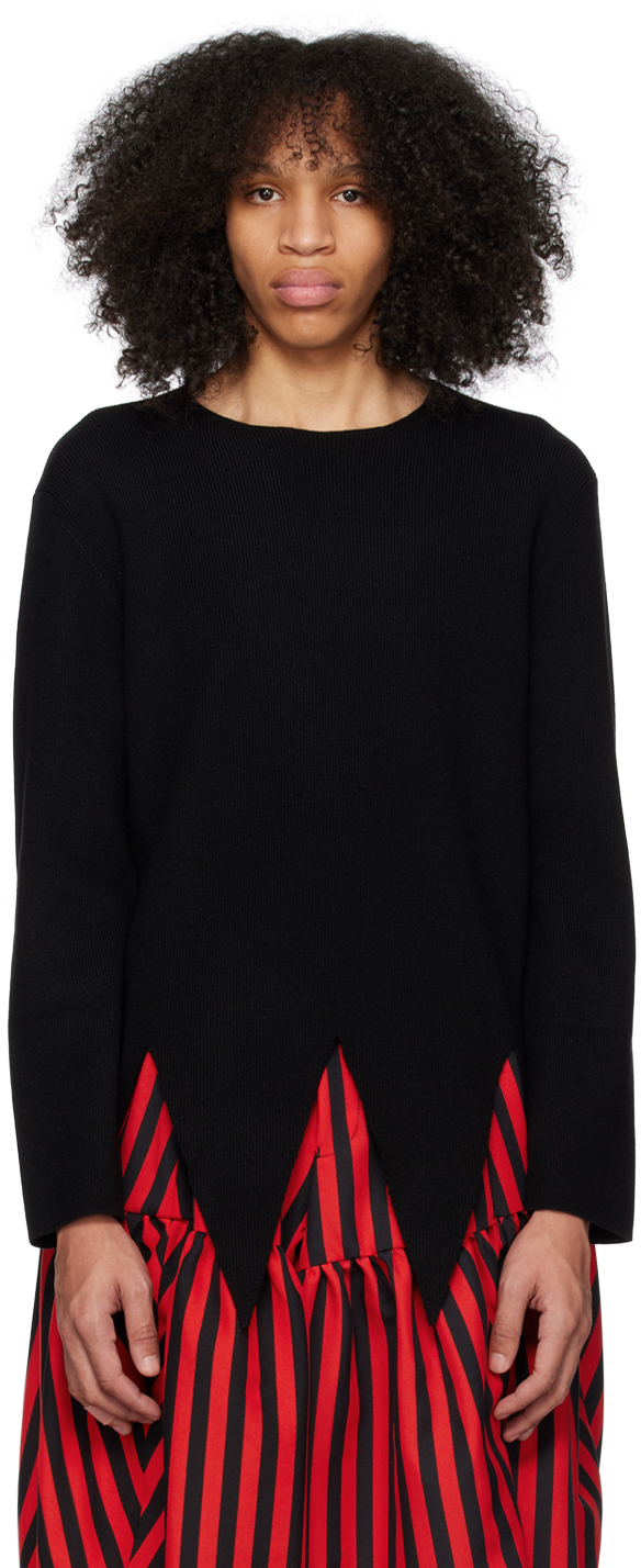 Comme des Garçons Homme Plus Black Serrated Sweater Comme des Garcons ...