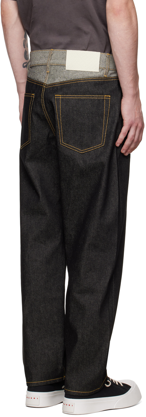 SUNNEI Black Contrast Stitching Jeans Sunnei