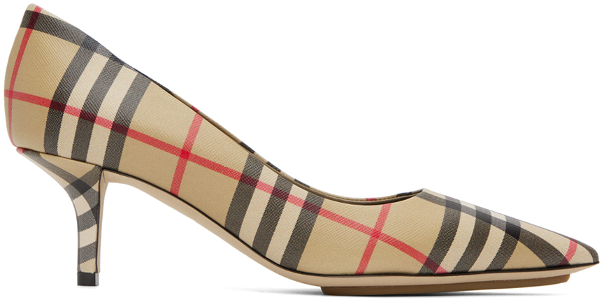 Burberry Beige Vintage Check Heels Burberry