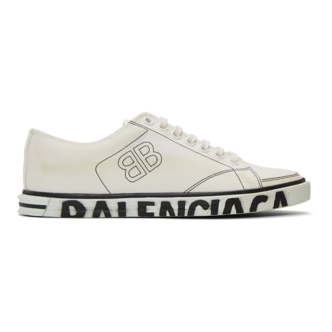 Balenciaga White Canvas Match Sneakers Balenciaga