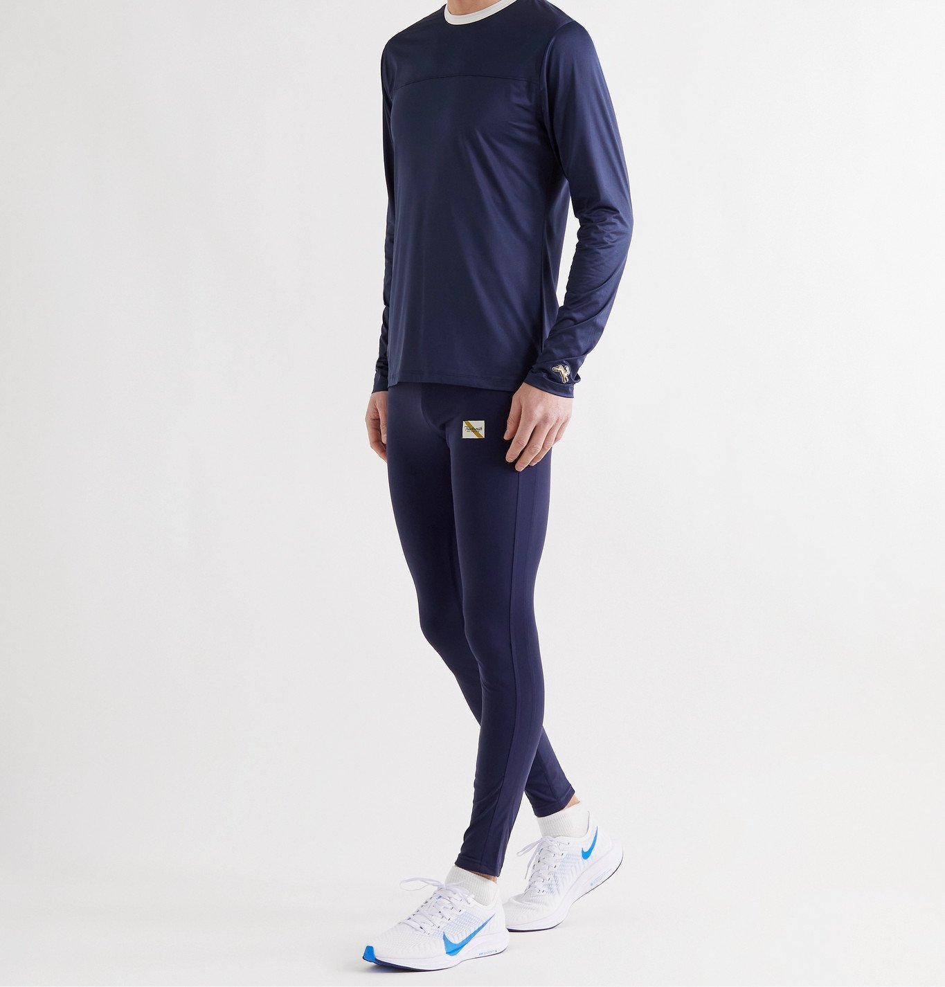 TRACKSMITH - Twilight Slim-Fit Logo-Appliquéd Stretch-Mesh T-Shirt ...