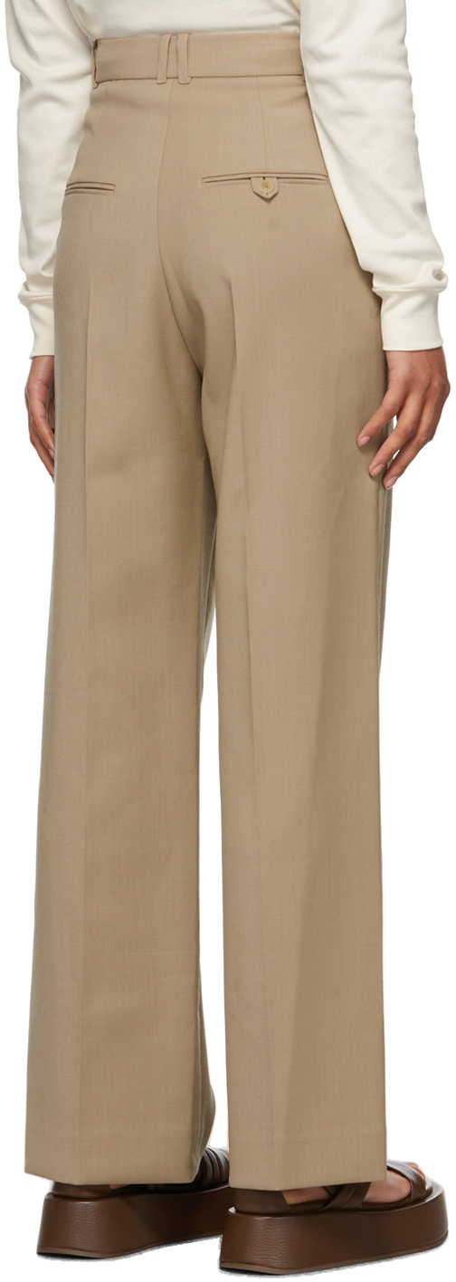 LOW CLASSIC Beige Loose Fit Trousers Low Classic