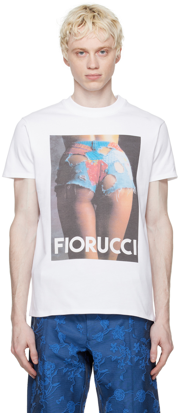 Fiorucci White Graphic Poster T-Shirt Fiorucci