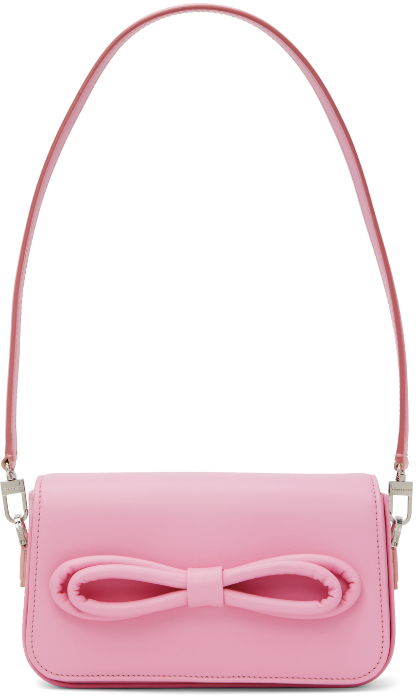 MACH & MACH Pink Puffed Bow Bag MACH & MACH