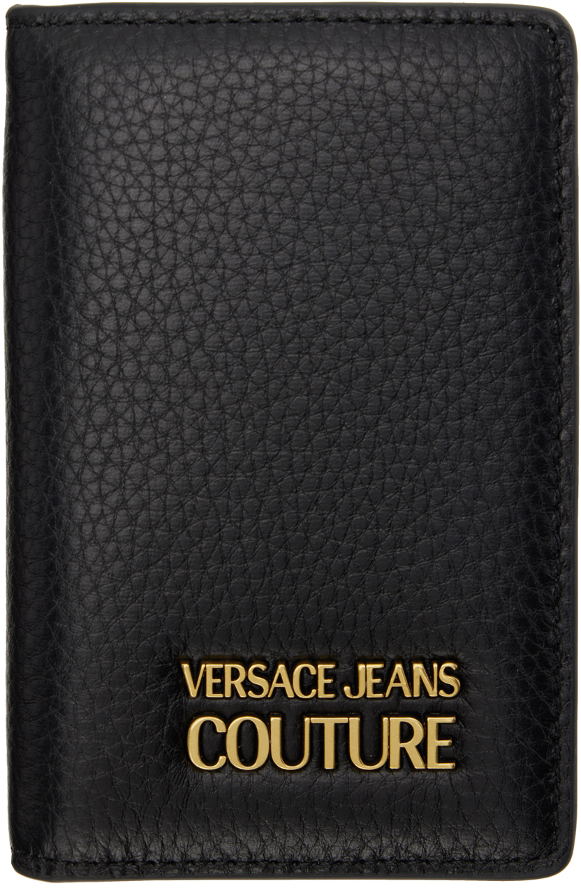 Versace Jeans Couture Black Logo Bifold Wallet Versace