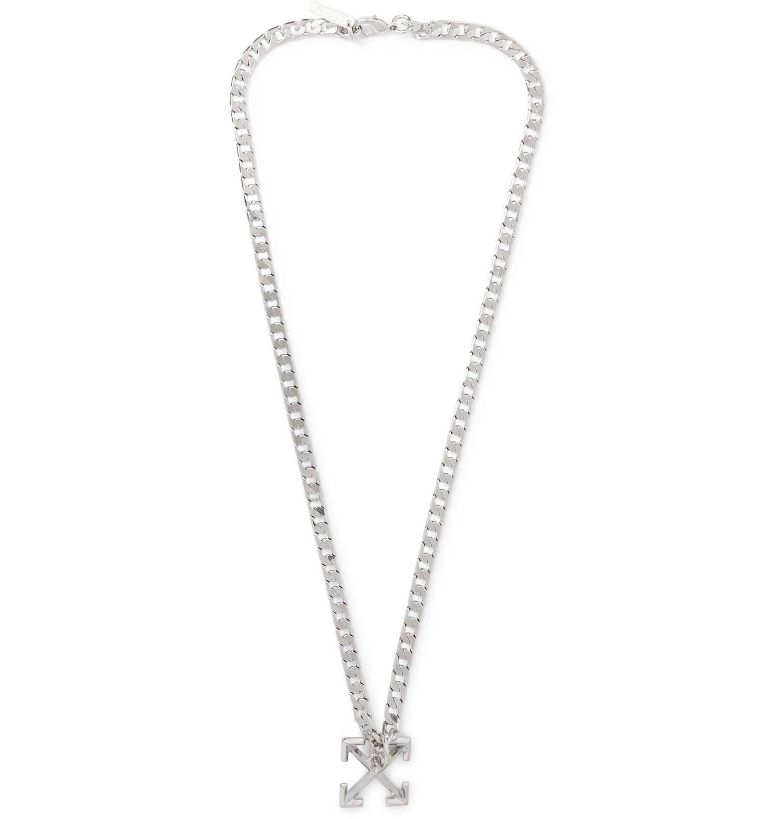 Off-White - Silver-Tone Necklace - Silver Off-White