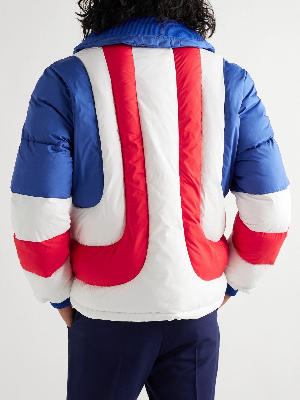 Casablanca - Quilted Striped Shell Jacket - White Casablanca