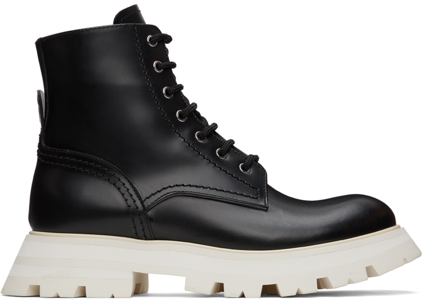 Alexander McQueen Black Leather Boots Alexander McQueen