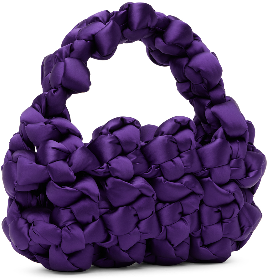 KARA Purple Exploded Knot Shoulder Bag Kara