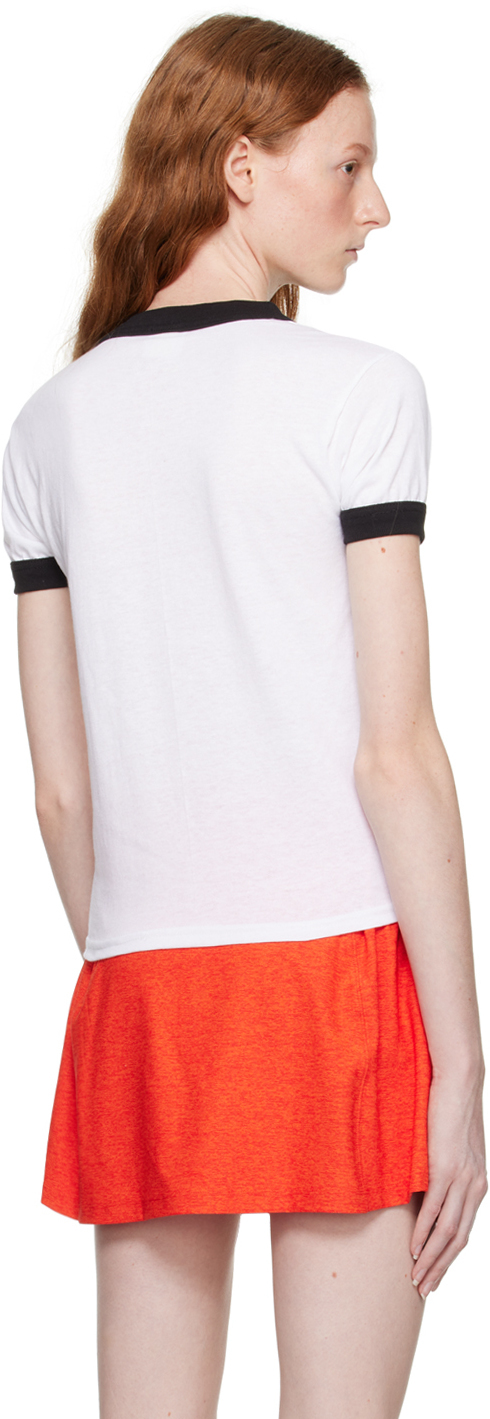 Anna Sui White & Black Ringer T-Shirt Anna Sui