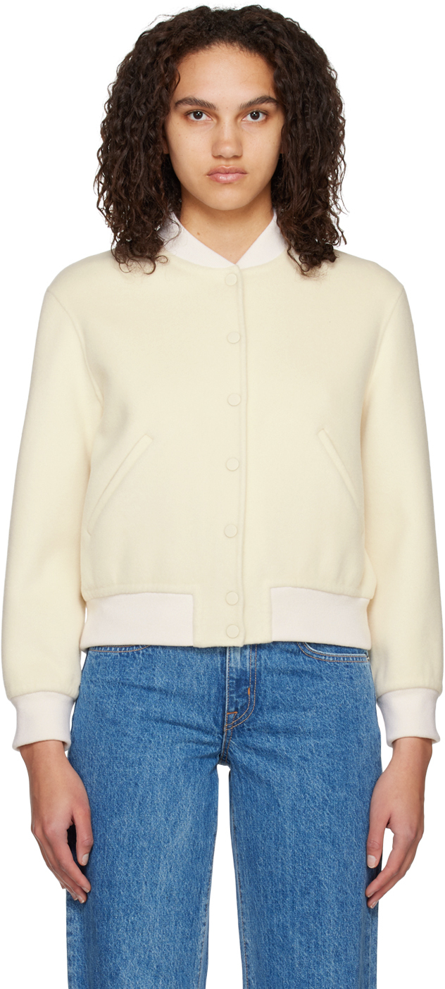 Theory Off-White Varsity Bomber Jacket Theory