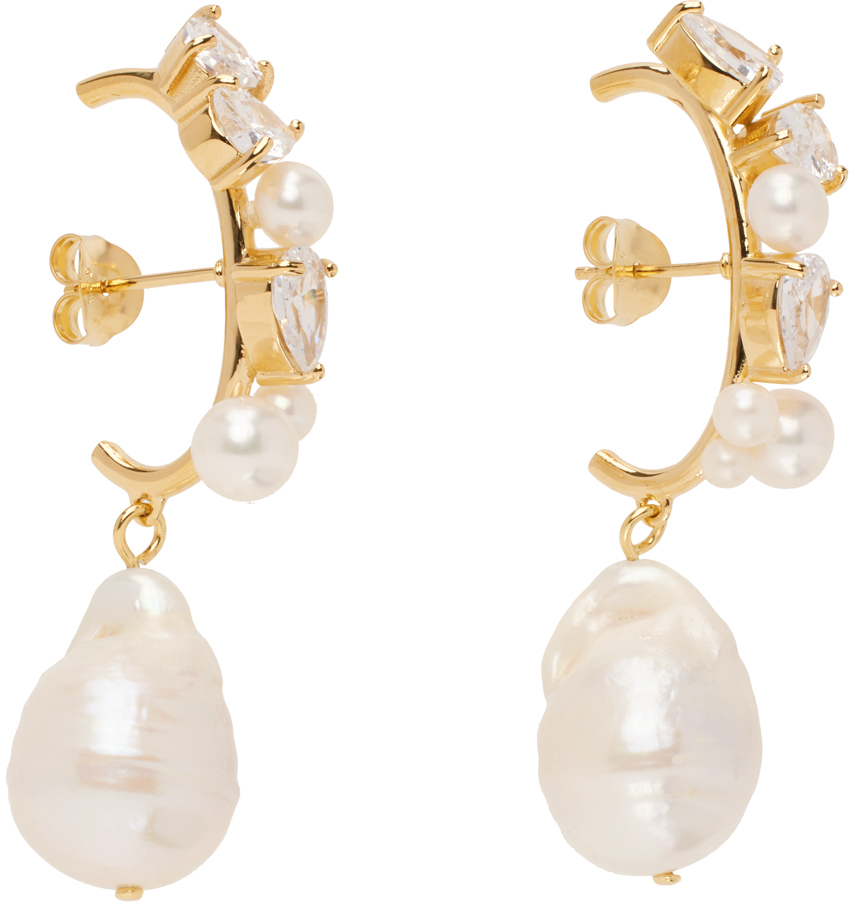 Completedworks Gold Pearl Drop Earrings Completedworks