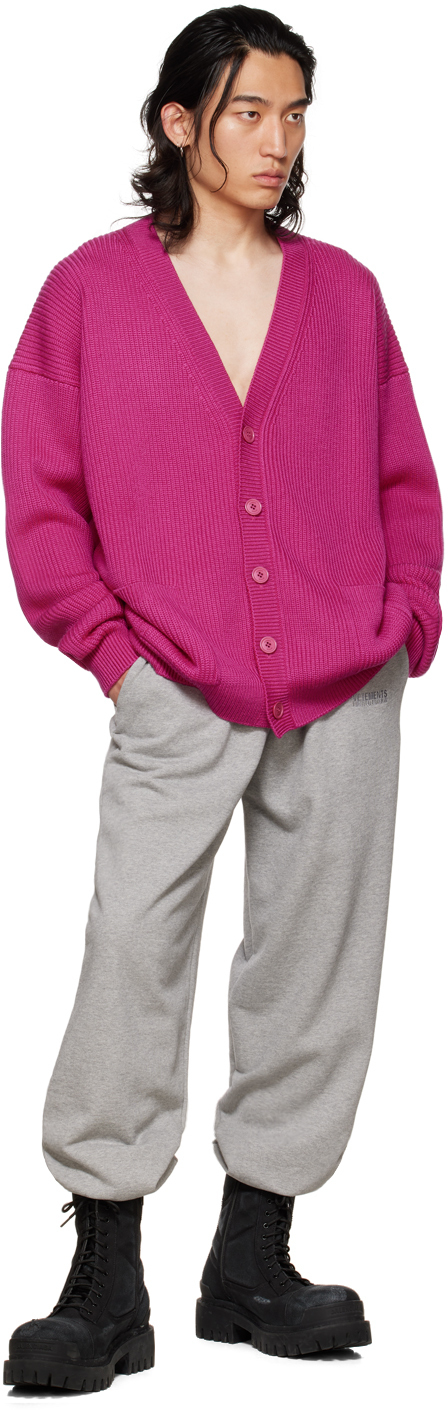 VETEMENTS Pink Button-Down Cardigan Vetements