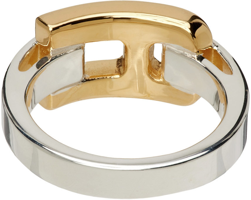 AMBUSH Silver & Gold 'A' Ring Ambush