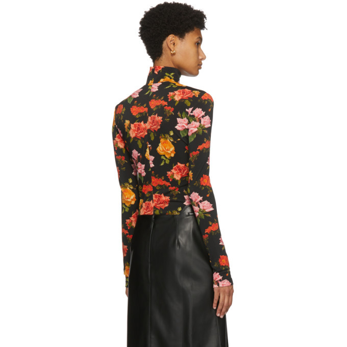 Commission Black Floral Turtleneck Commission
