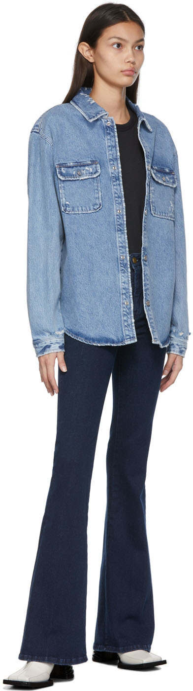 Frame Navy Le One Flare Keller Jeans Frame Denim