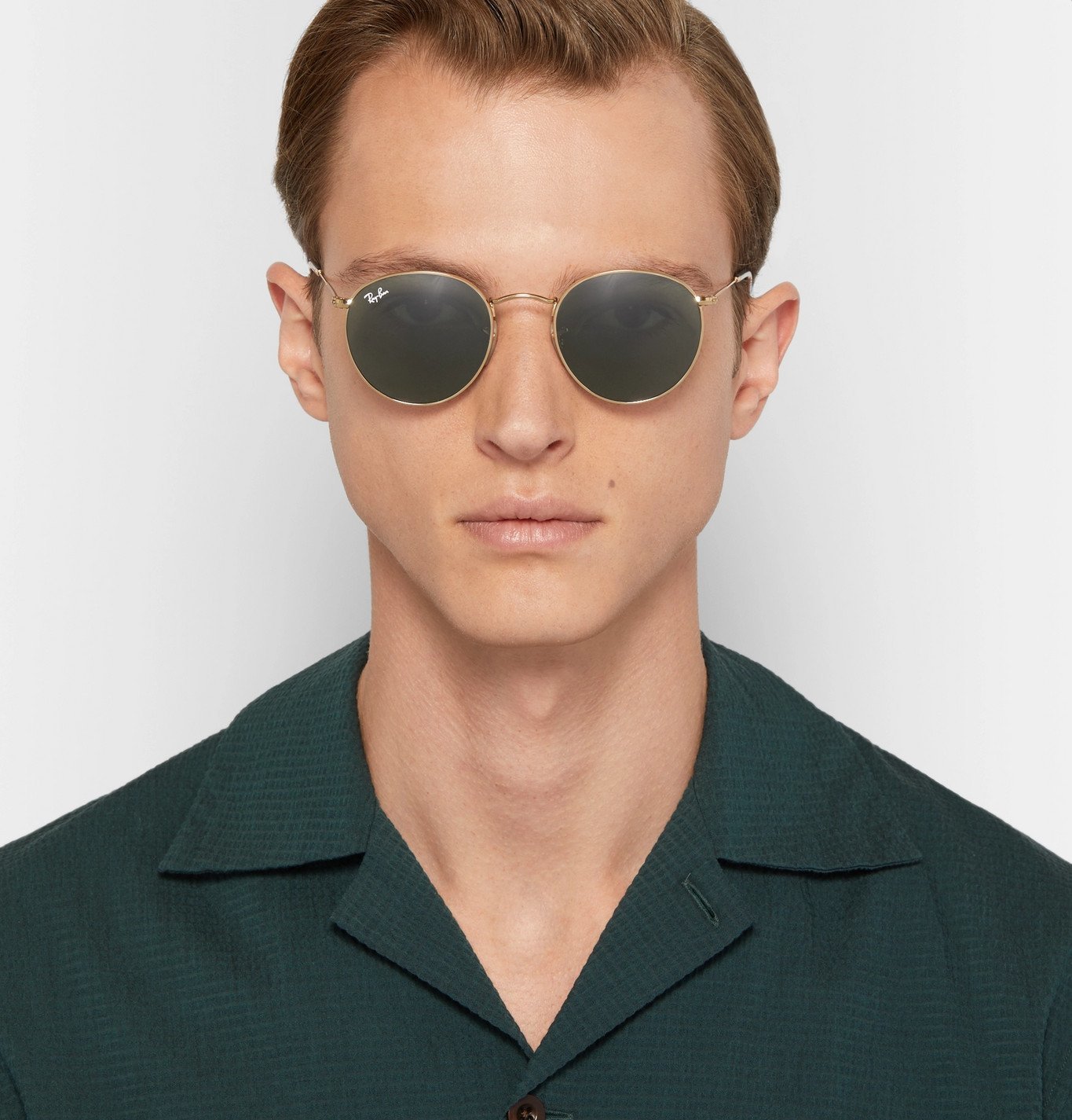Ray-Ban - Round-Frame Gold-Tone Sunglasses - Gold Ray Ban