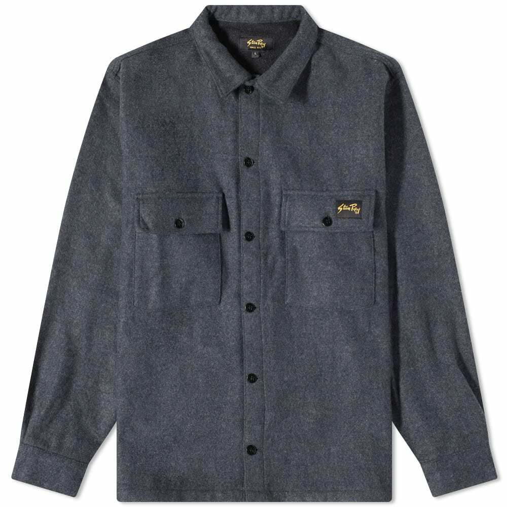 Stan Ray Men's Cpo Overshirt in Mid Grey Wool Stan Ray