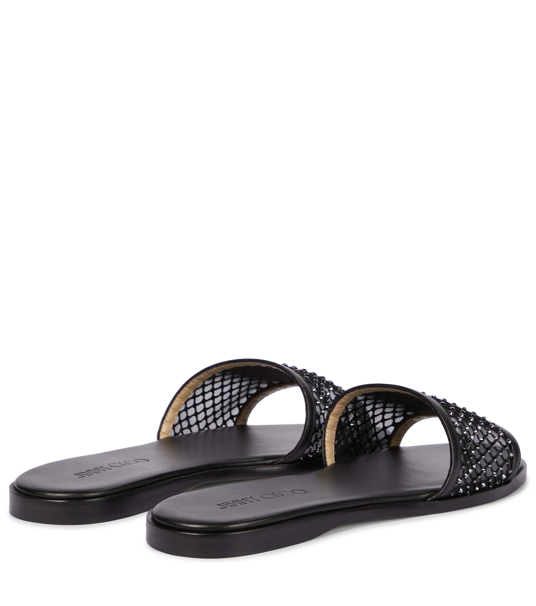 Jimmy Choo - Minea embellished leather slides Jimmy Choo