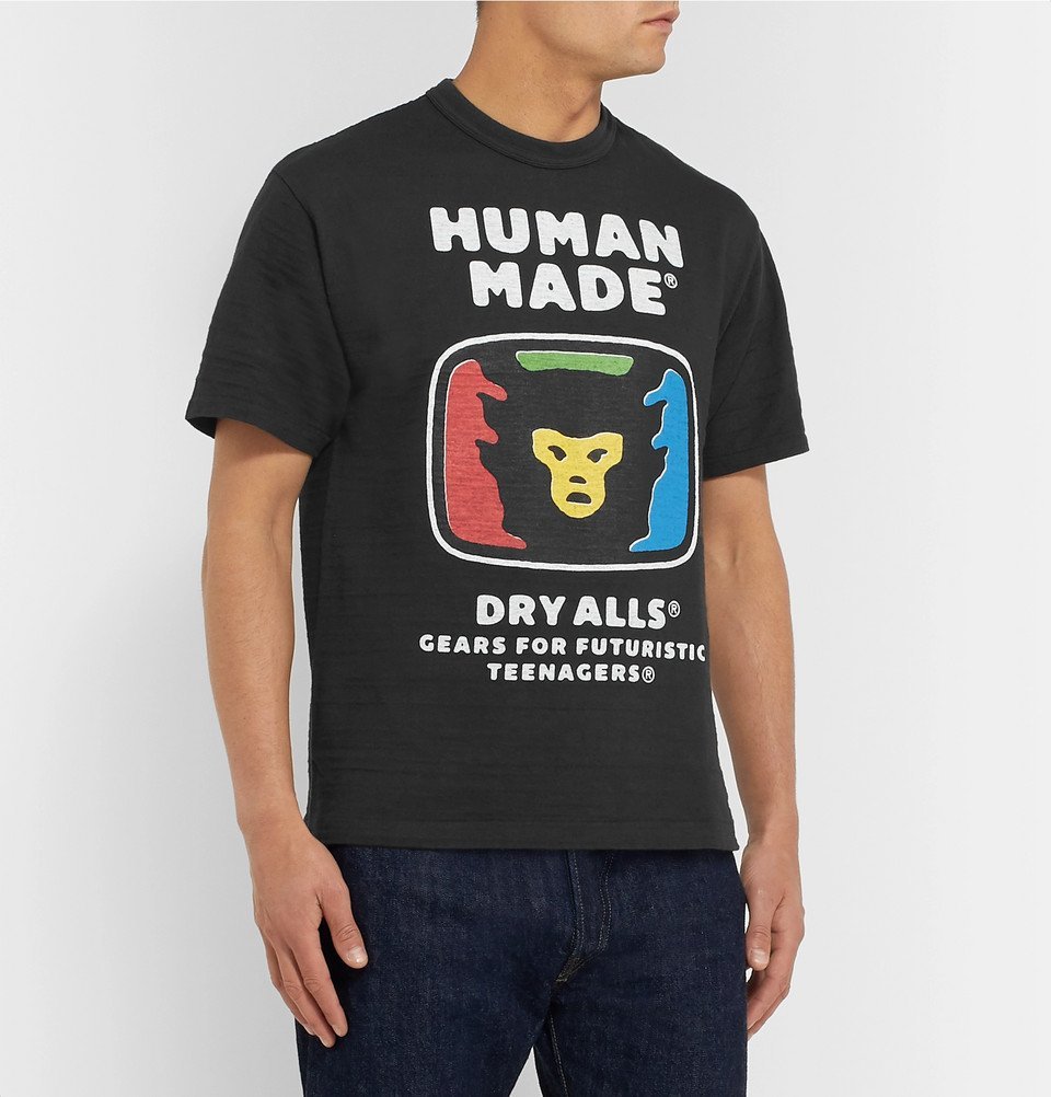 Human Made - Printed Cotton-Jersey T-Shirt - Black Human Made