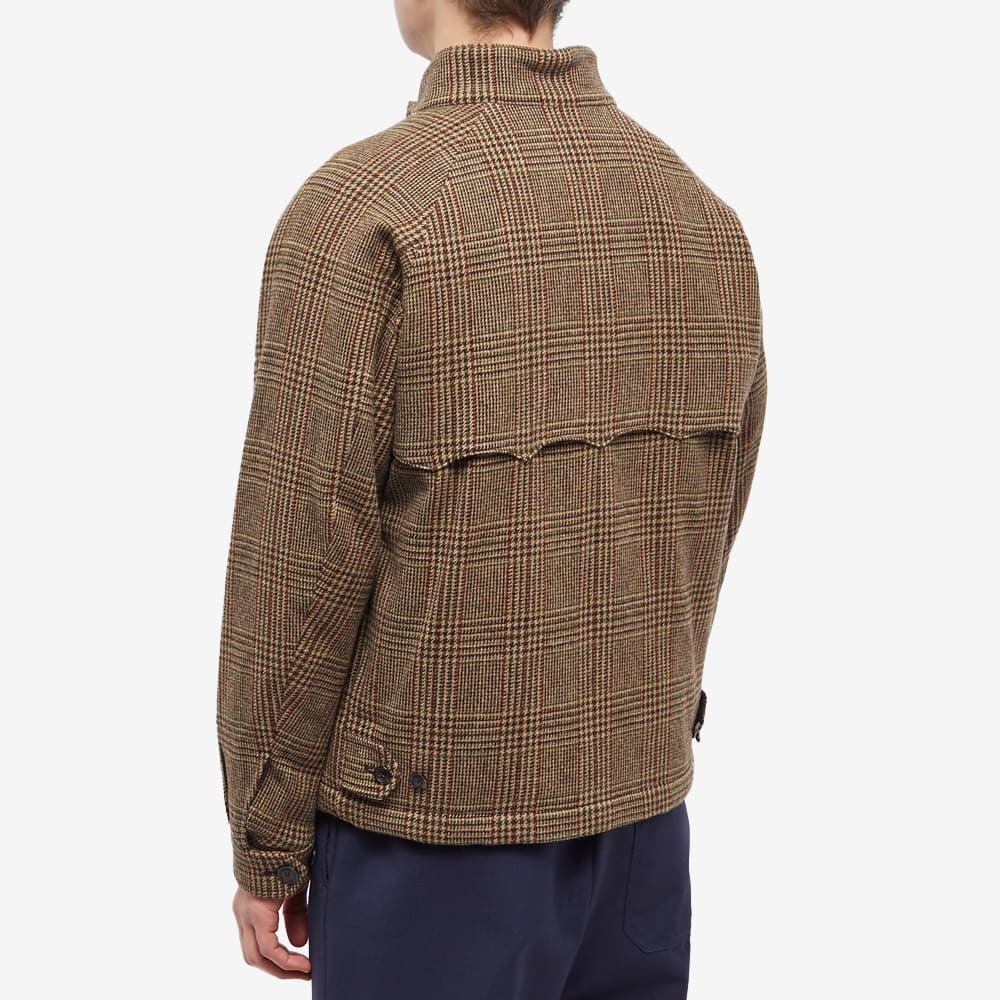 Baracuta Men's G4 Check Wool Harrington Jacket in Prince Of Wales Brown ...