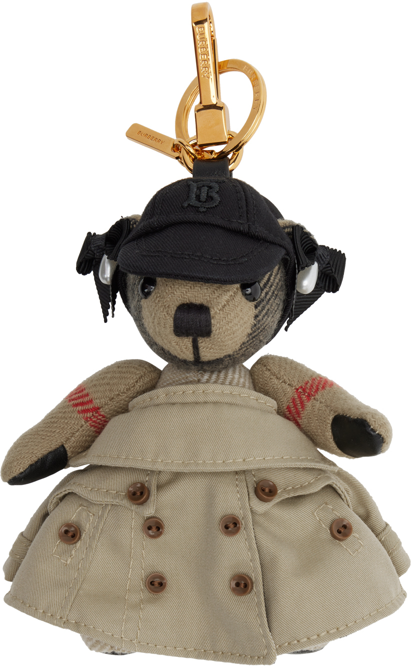 Burberry Beige Thomas Bear Trench Gown Keychain Burberry
