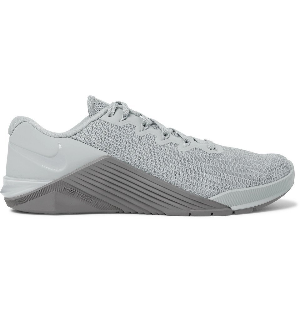 Nike Training - Metcon 5 Rubber-Trimmed Mesh Sneakers - Gray Nike Training
