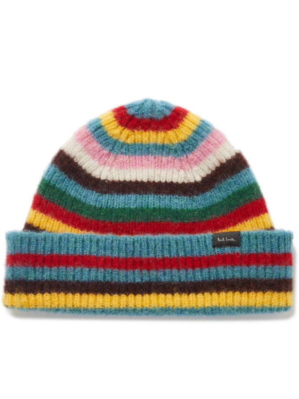 Paul Smith - Striped Ribbed Wool Beanie Paul Smith
