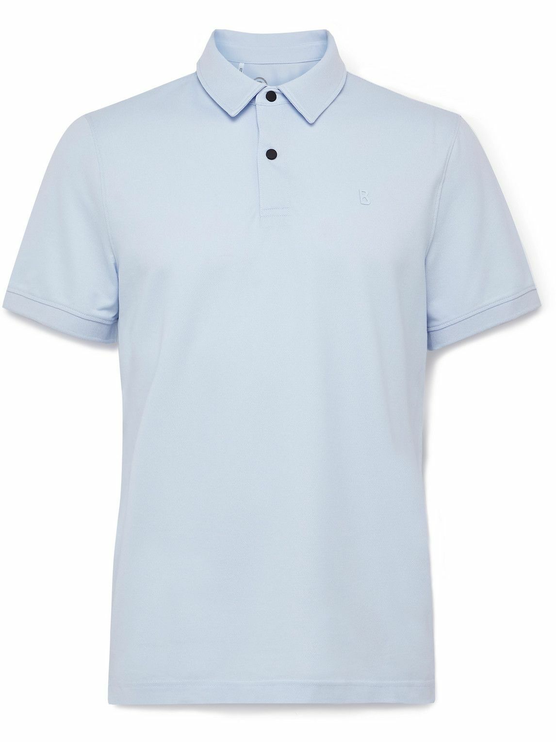 Bogner - Timo Logo-Appliquéd Cotton-Blend Piqué Golf Polo Shirt - Blue ...