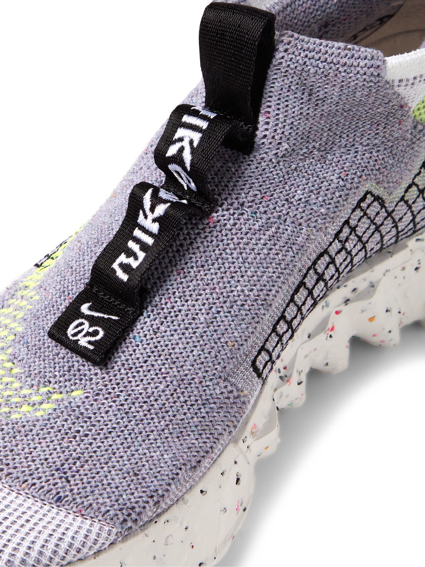 NIKE - Space Hippie 02 Space Waste Flyknit Slip-On Sneakers - Gray Nike
