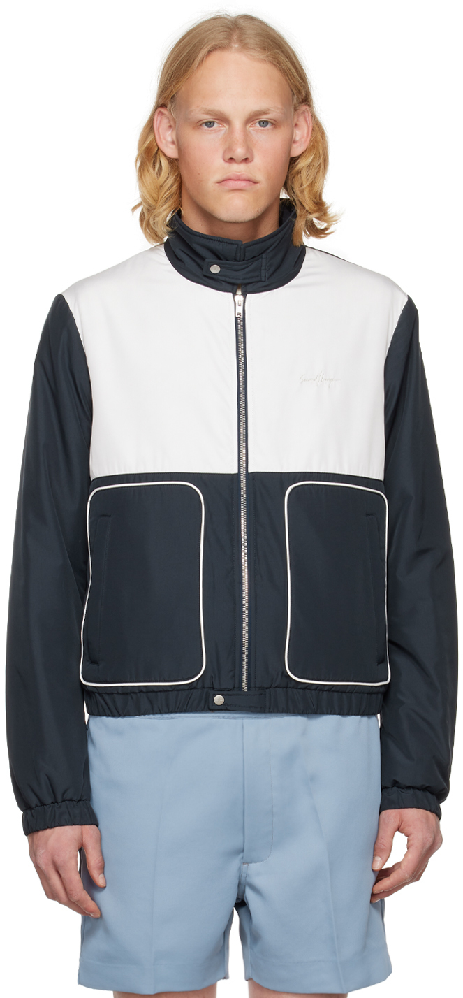 Second/Layer Navy & Off-White Esteban Jacket Second/Layer