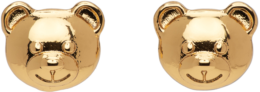 Moschino Gold Teddy Earrings Moschino