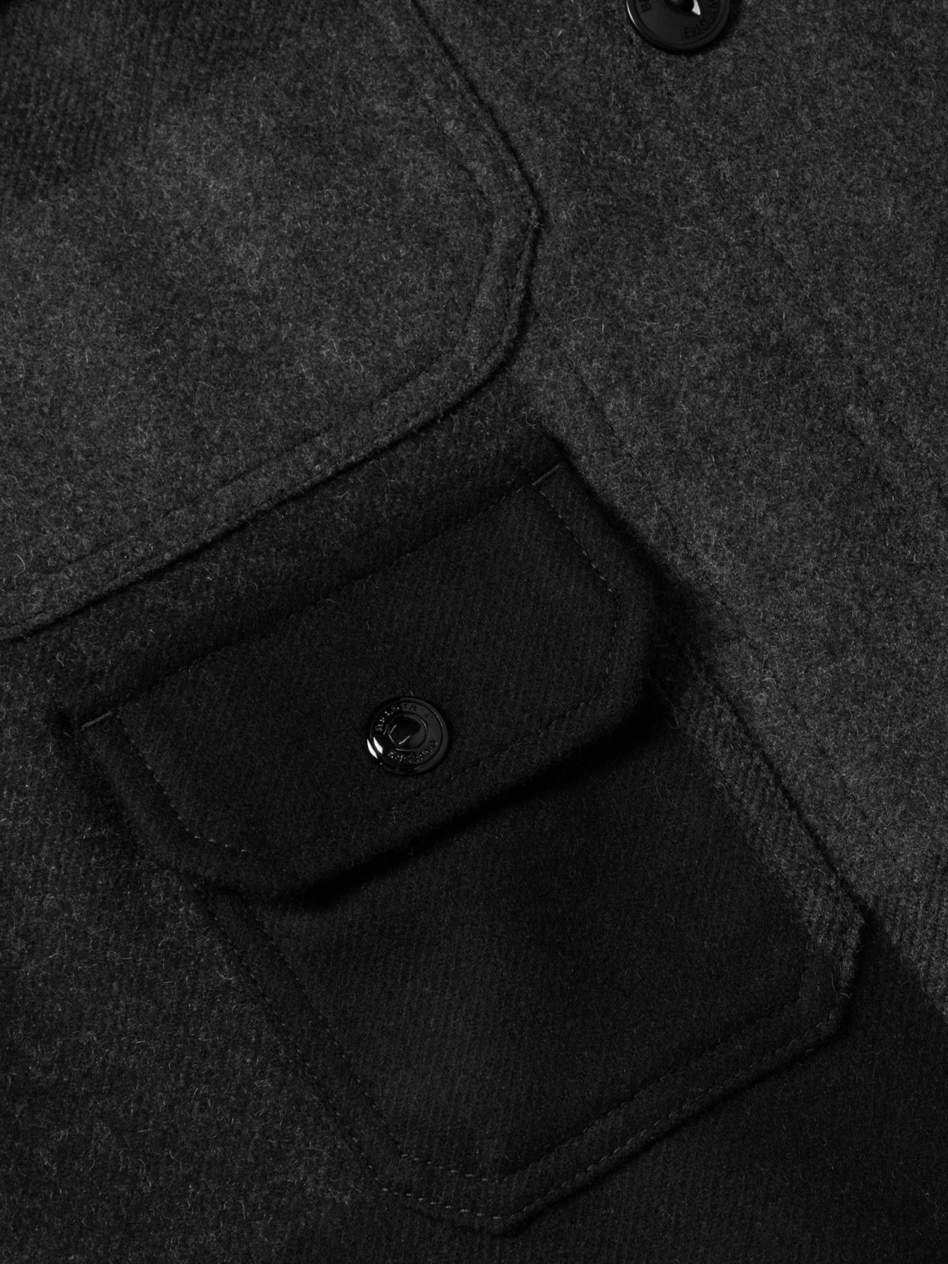 Belstaff - Forge Logo-Appliquéd Checked Wool-Blend Overshirt - Gray ...