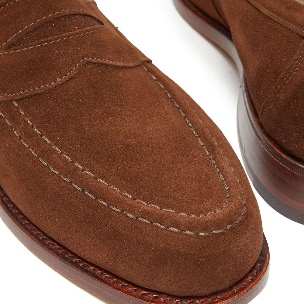 Sanders Men's Aldwych Penny Loafer in Polo Snuff Suede Sanders