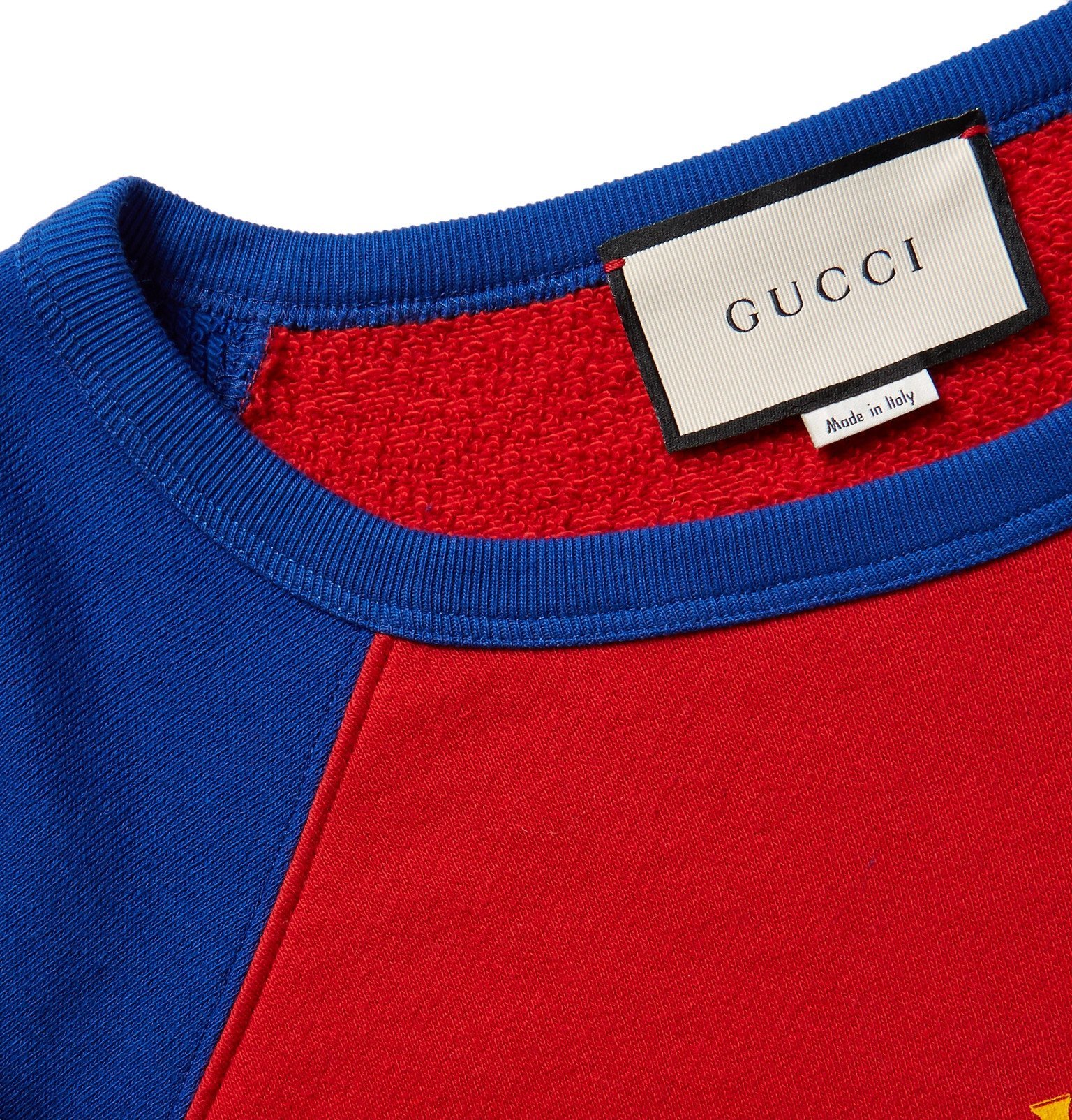 Gucci - Printed Loopback Cotton-Jersey Sweatshirt - Red Gucci