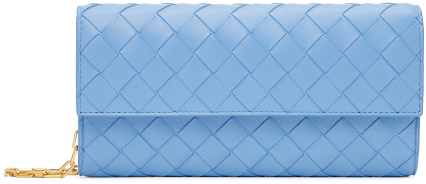 Bottega Veneta Blue Chain Wallet Bottega Veneta